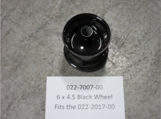 022-7007-00 - 6 x 4.5 Black Wheel - Small Bore fits the 022-2017-00 ...